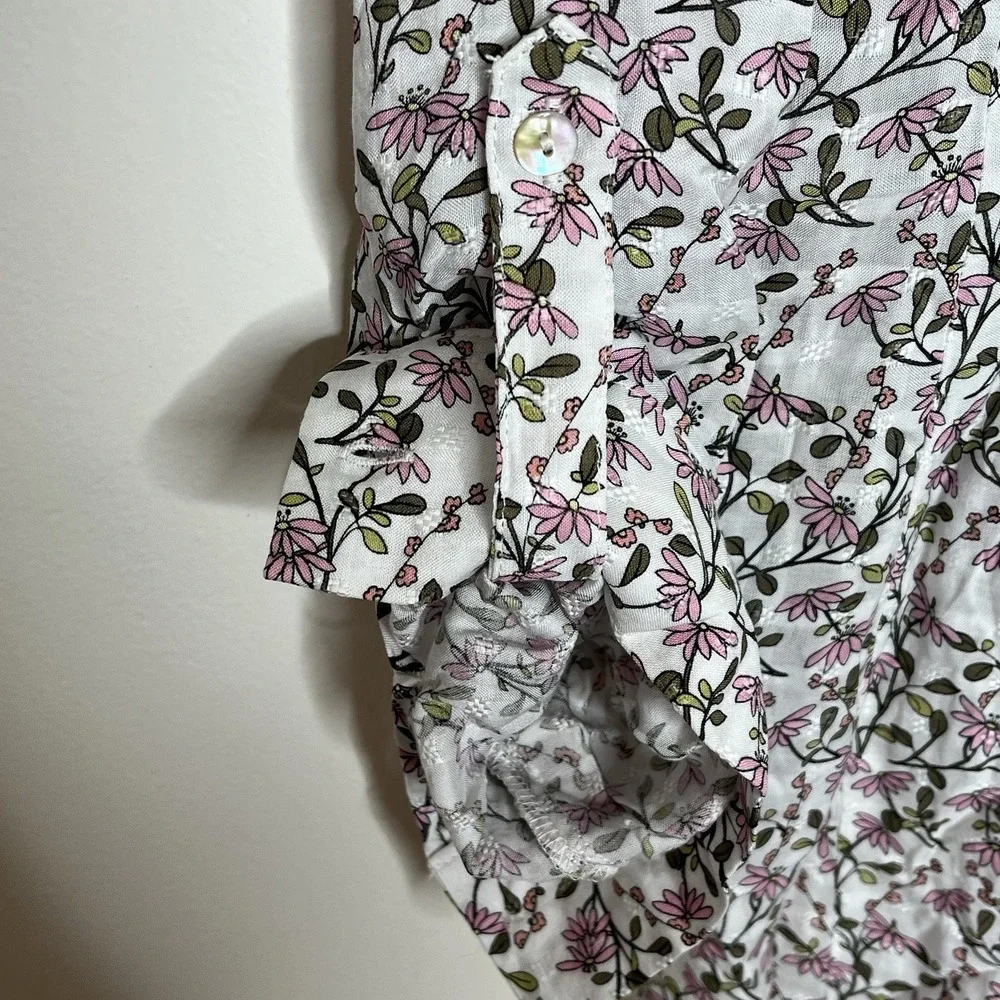 Jane and Delancey | Tops | Jane And Delancey Floral Top White Pink ...